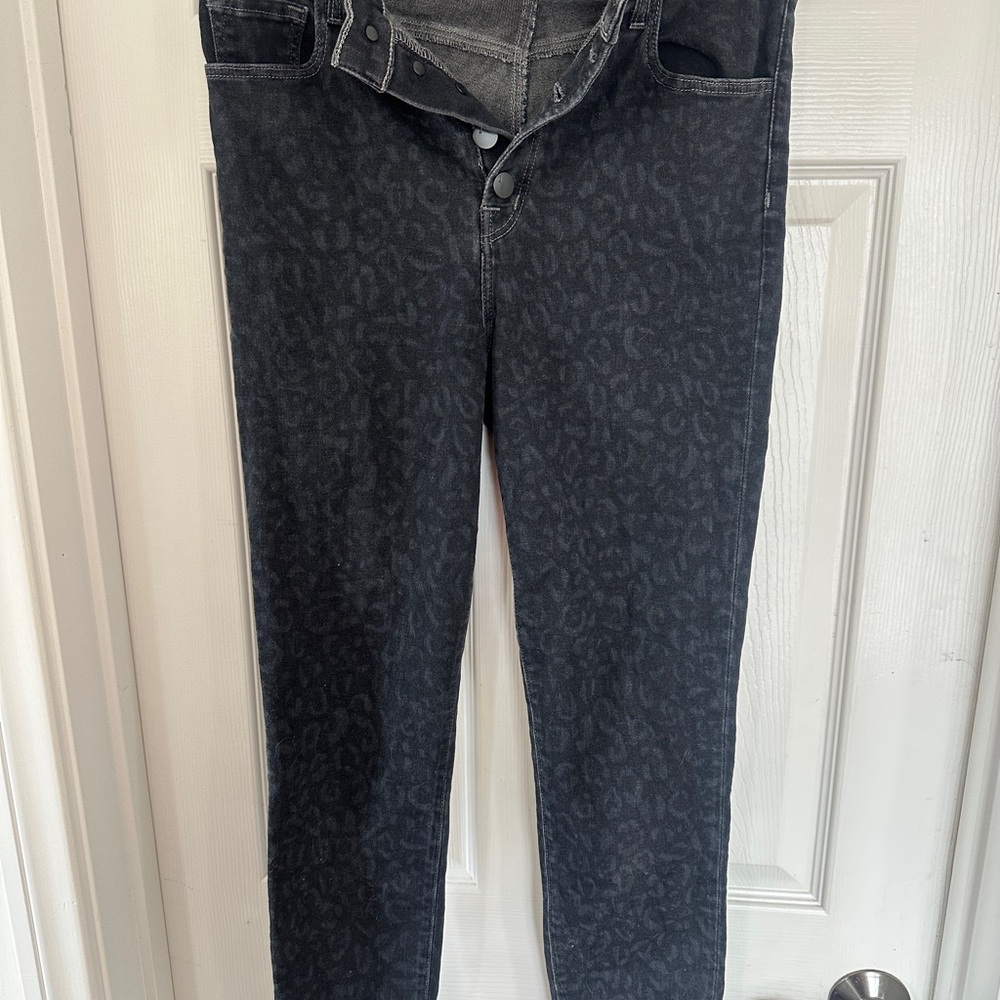 J Brand Leopard Print Black Skinny Jeans - Gem